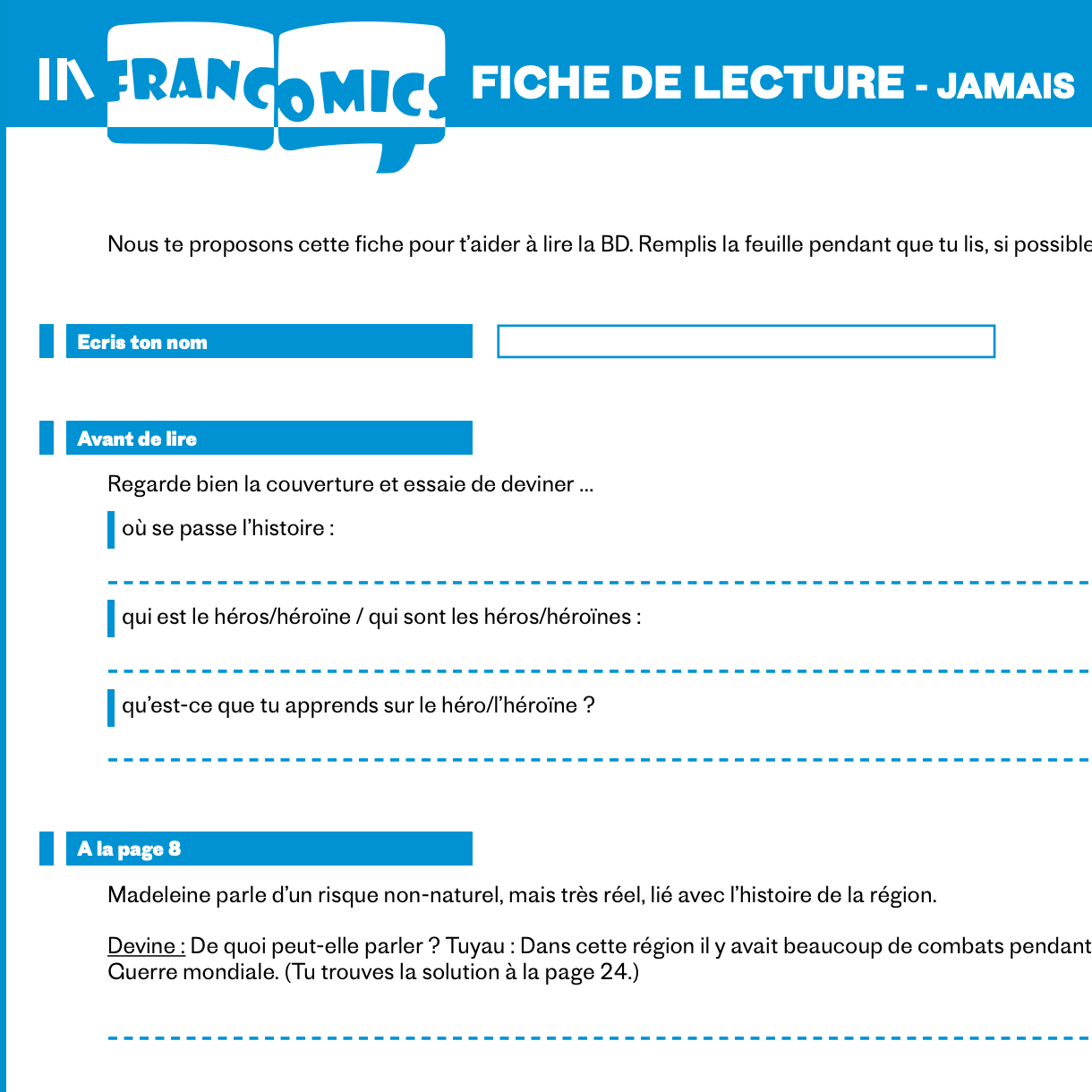 Fiches de lecture – Francomics